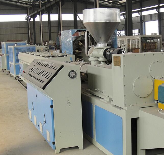 High Output PVC Twin Screw Extruder Machine , PE PPR PVC Pipe Extrusion ...